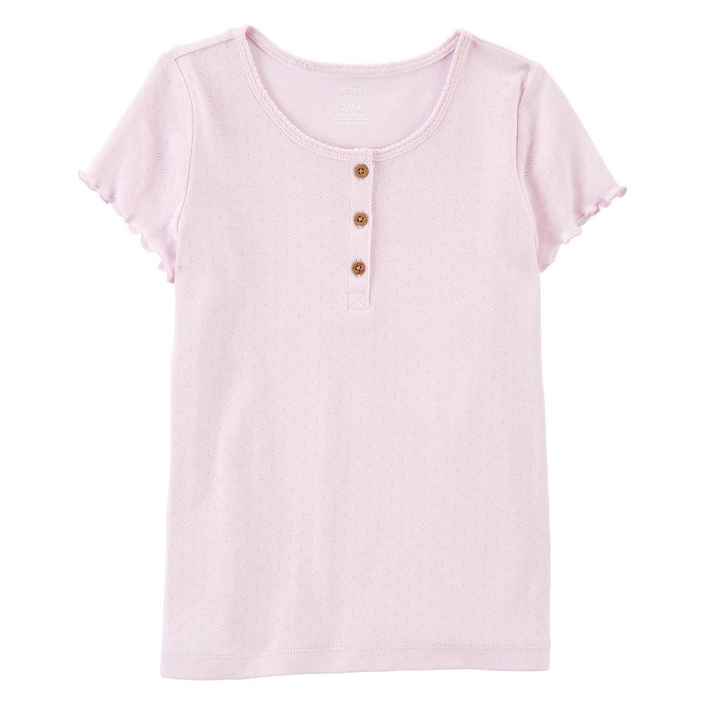Girls 4-14 Carter's Pointelle Scallop Tee