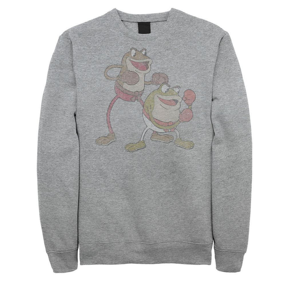 Big & Tall Cuphead Ribby And Croaks Boxing Frogs Sweatshirt