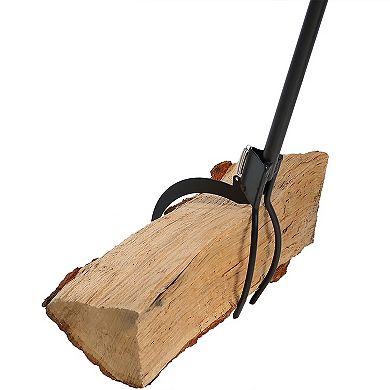 Sunnydaze 36 in Steel Spring-Loaded Firewood Log Grabber Claw