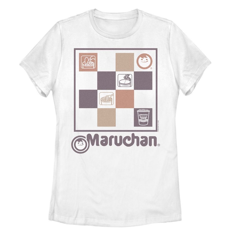 Juniors' Maruchan Checkered Board Icon Graphic Tee