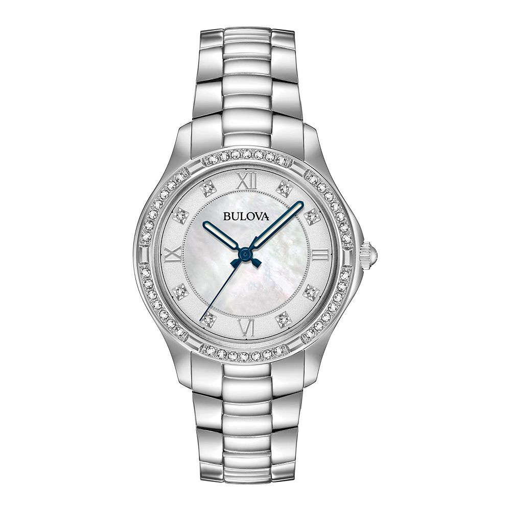Bulova Women's Mother Of Pearl & Crystal Watch - 96L265