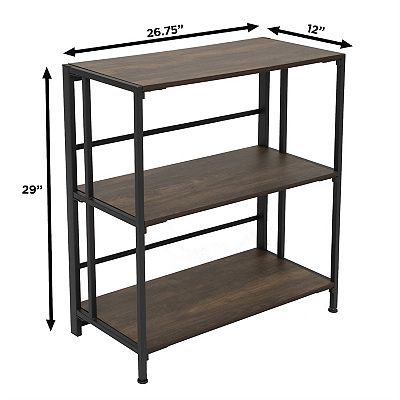 FlipShelf 3 Shelf Wide Bookcase