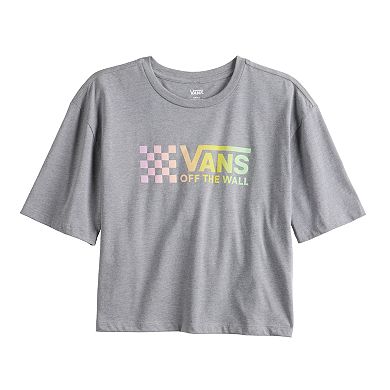 Juniors' Vans Grid Logo Cropped Graphic Tee