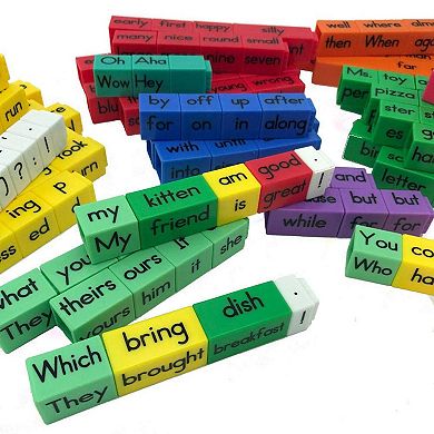 hand2mind Reading Rods Sentence Construction Cubes, Set of 156