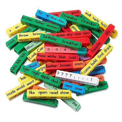 hand2mind Reading Rods Sentence Construction Cubes, Set of 156