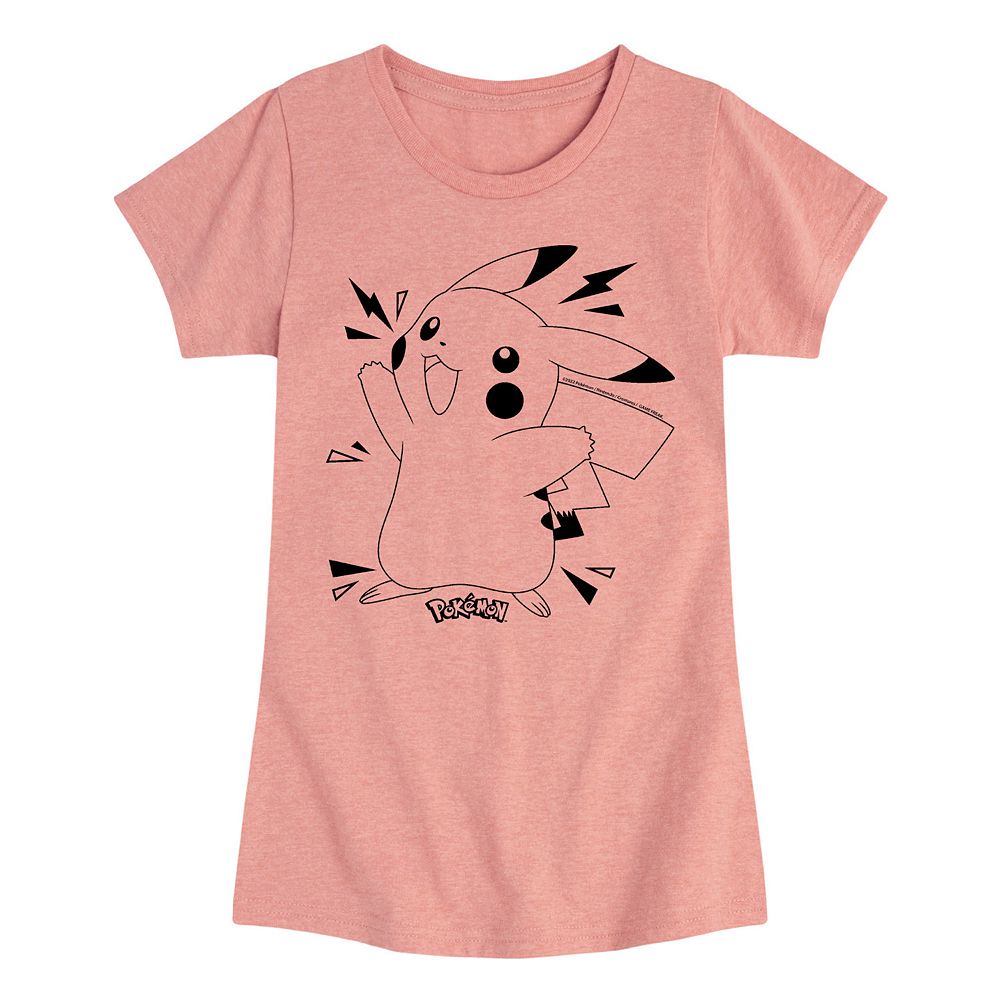 Girls 7-16 Pokemon Pikachu Waving Tee