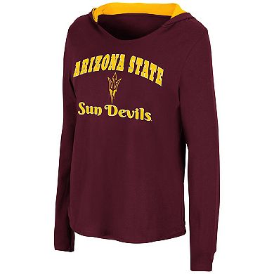 Women's Colosseum Maroon Arizona State Sun Devils Catalina Hoodie Long ...