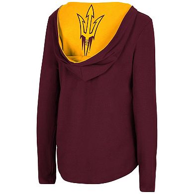 Women's Colosseum Maroon Arizona State Sun Devils Catalina Hoodie Long ...