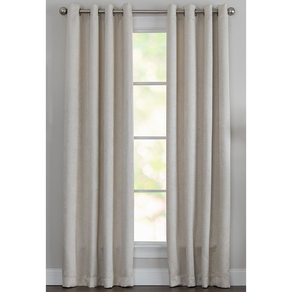 NATCO Brinley Energy Solid Trip Weave Window Curtain Panel