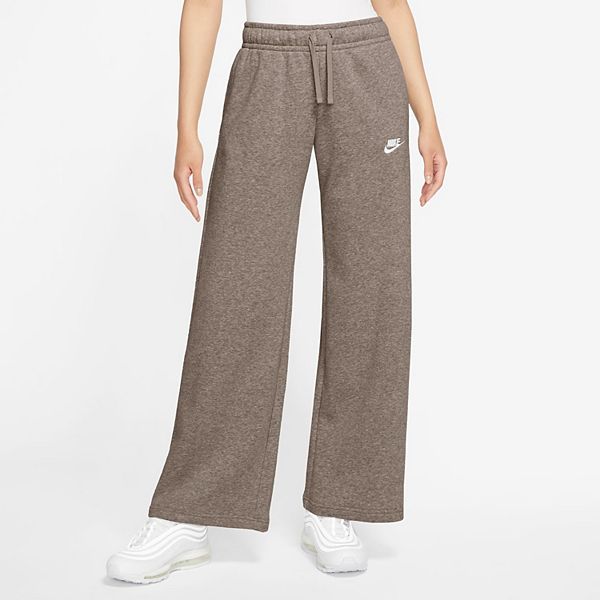 Womens Nike Sportswear Club Fleece Midrise Wide Leg Pants