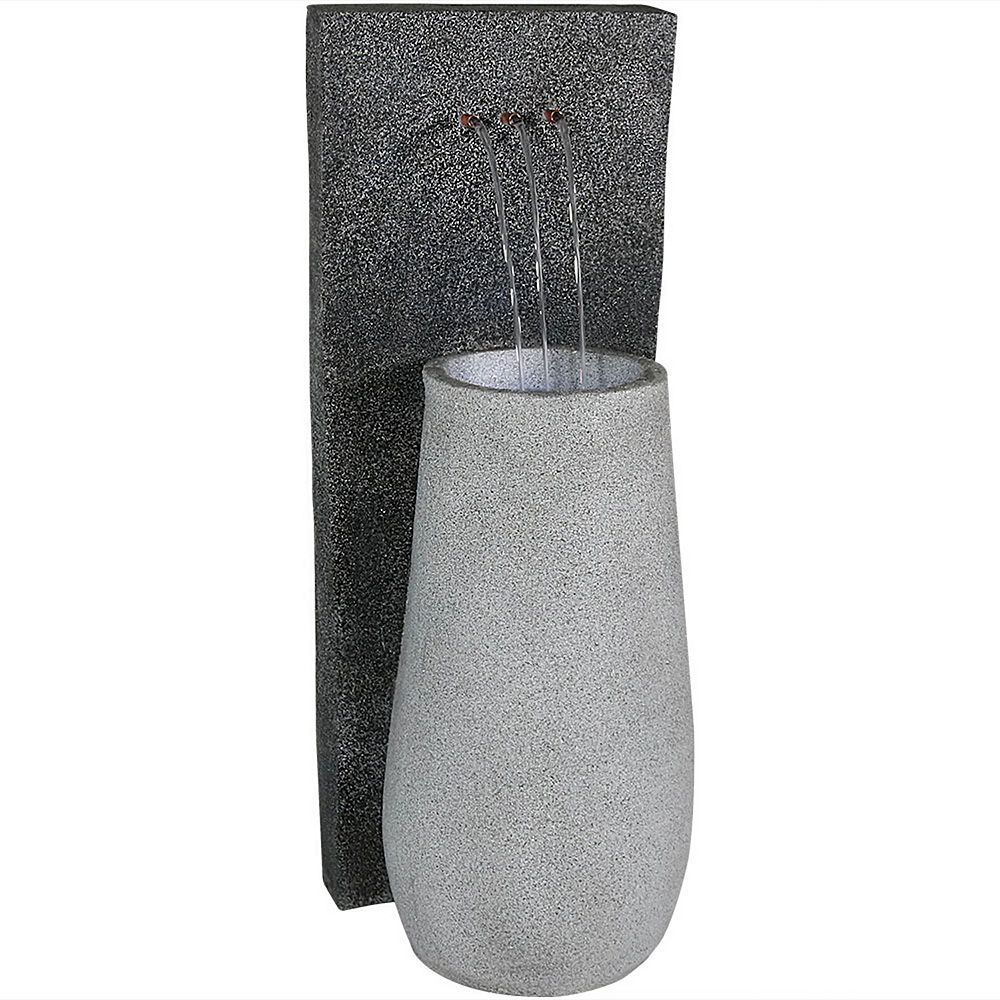 Sunnydaze Three Stream Monterno Water Fountain with LED Lights - 35 in