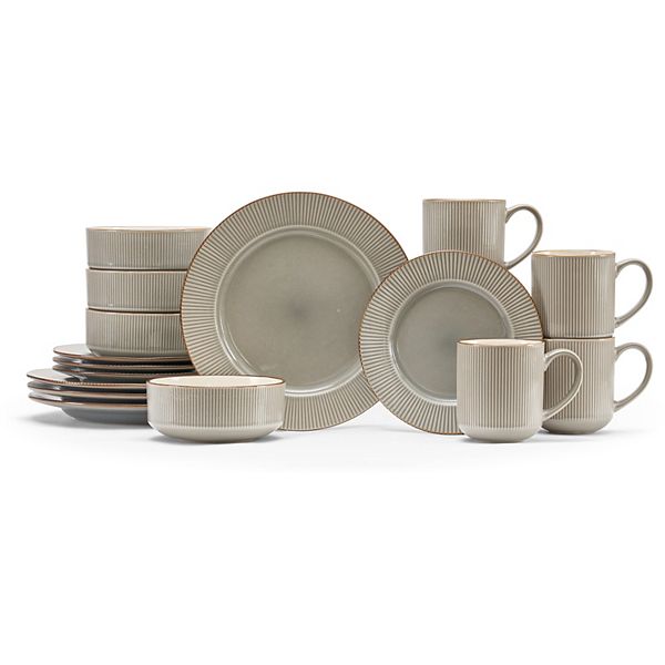 Baum Elegant 16-pc. Dinnerware Set GREY - Sansujyuku - Tire Store