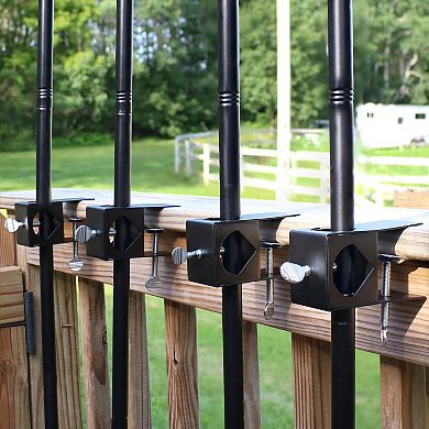 Sunnydaze Outdoor Torch Deck Clamp Holder - Black