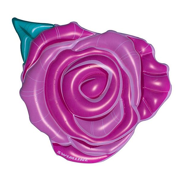 Swimline Giant Inflatable Rose Flower Swimming Pool or Lake Floating ...
