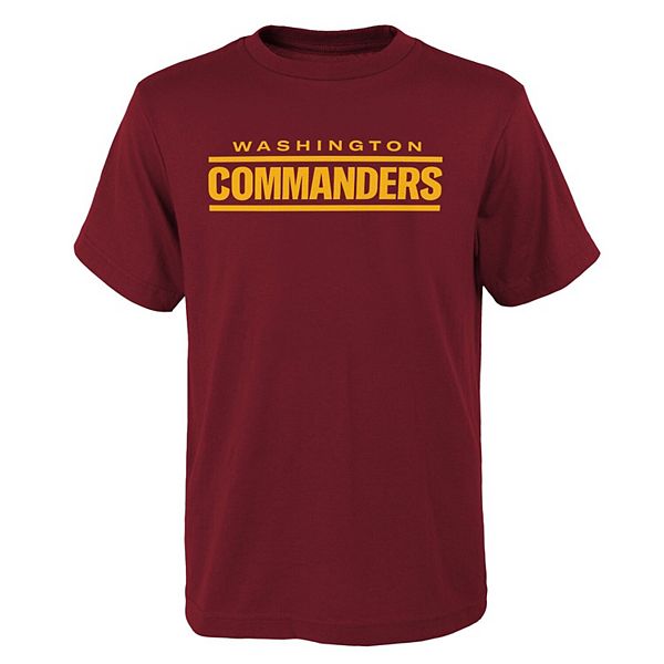 Youth Burgundy Washington Commanders Team Logo T-Shirt