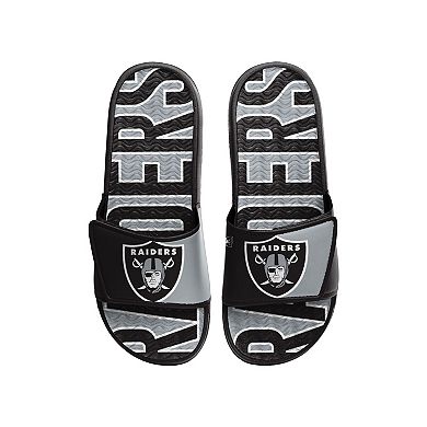 Men's FOCO Las Vegas Raiders Logo Gel Slide Sandals
