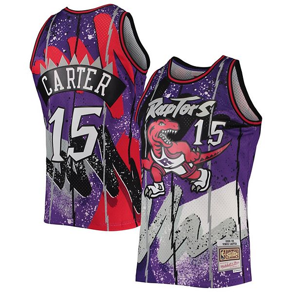 Mens Mitchell And Ness Vince Carter Purple Toronto Raptors Hardwood