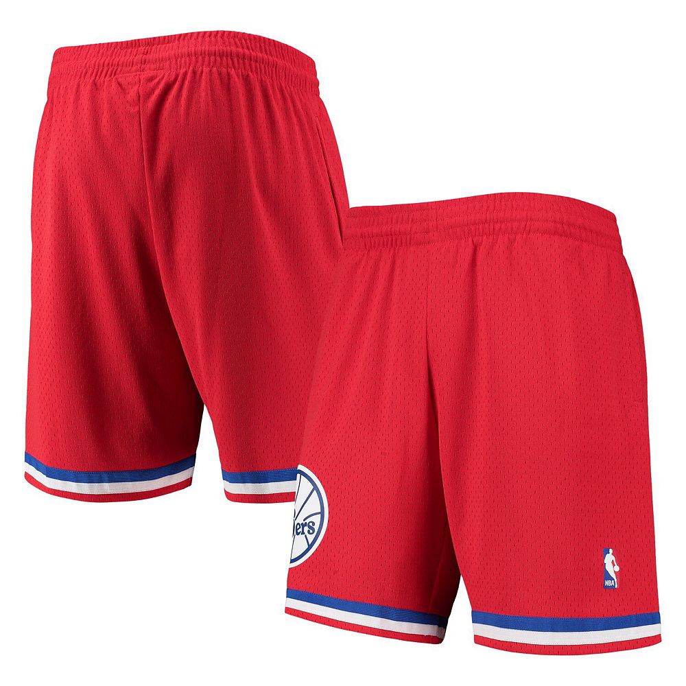 Men's Mitchell & Ness Red Philadelphia 76ers 2002-03 Hardwood Classics ...