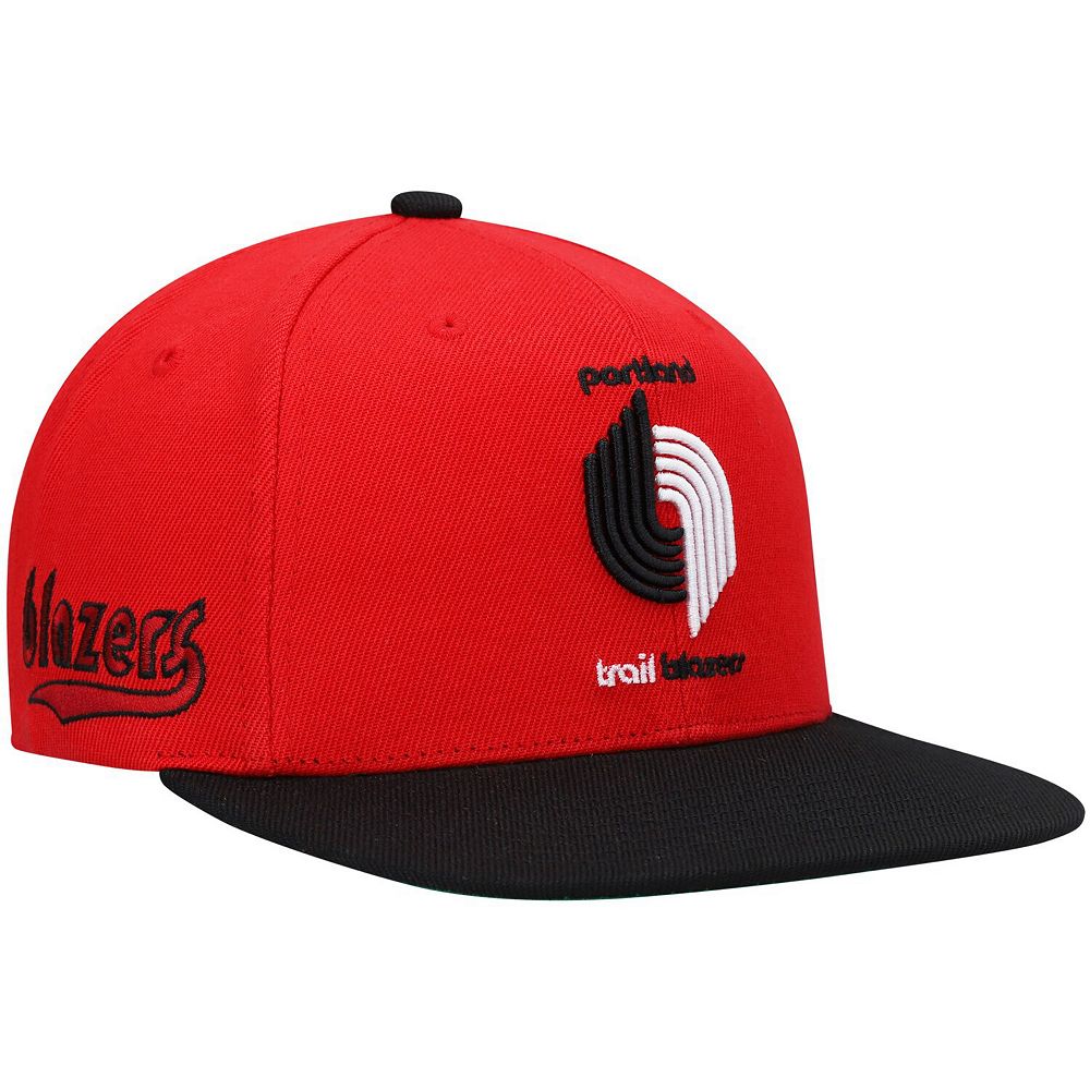 Men's Mitchell & Ness Red/Black Portland Trail Blazers Hardwood ...