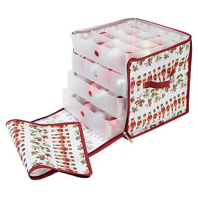 Laura Ashley 64 Count Stackable Christmas Ornament Storage Box