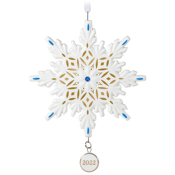 Snowflake Porcelain 2022 Hallmark Keepsake Christmas Ornament Snowflake Porcelain 2022 Hallmark Keepsake Christmas Ornament