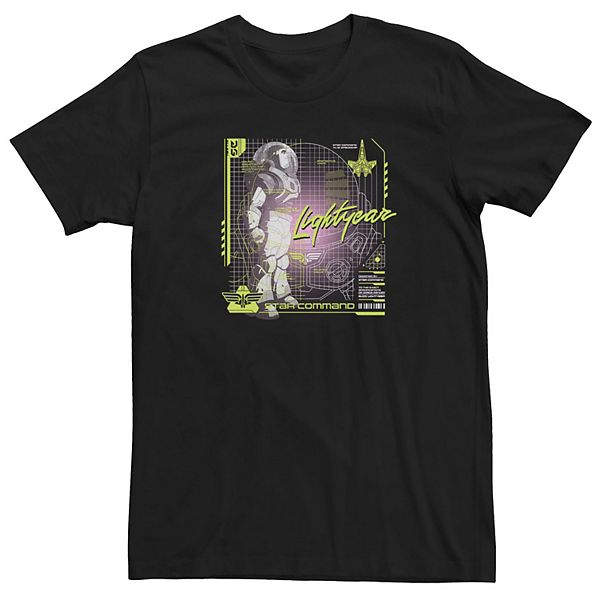 Big & Tall Disney / Pixar Lightyear Star Command Buzz Schematic Tee