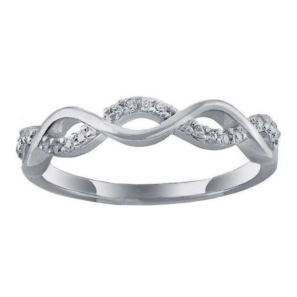 Main and Sterling Sterling Silver Cubic Zirconia Infinity Band Ring