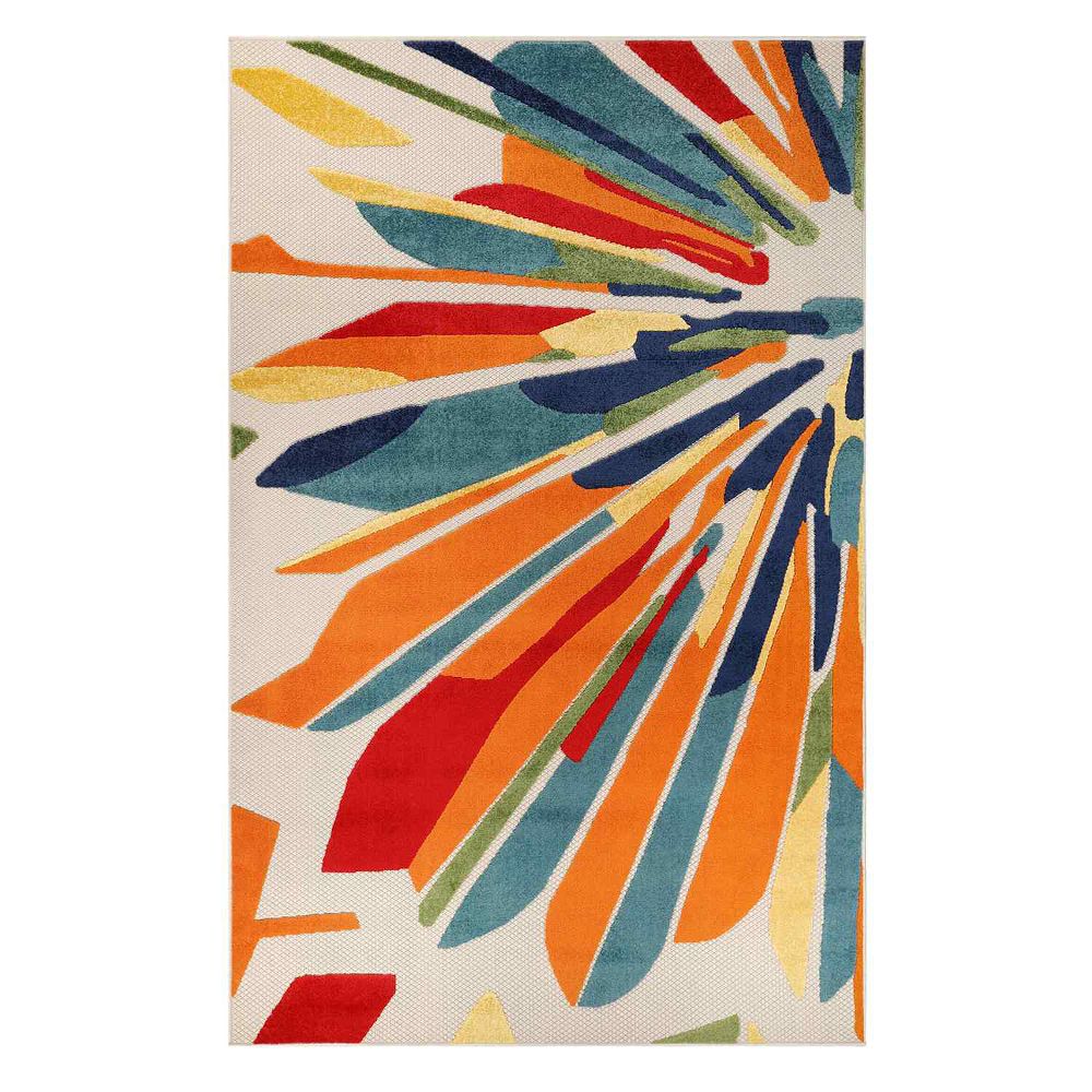 Superior Modern Geometric Abstract Indoor Outdoor Area Rug