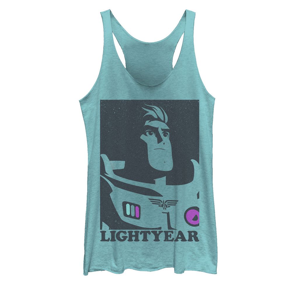 Disney / Pixar's Lightyear Buzz Juniors' Contrast Torso Racerback Tank Top