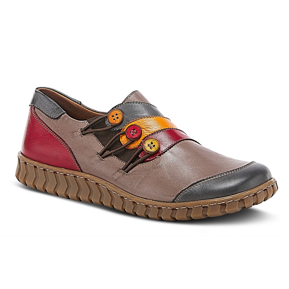Spring Step Neeta Women's Leather Slip-On Button Design Shoes