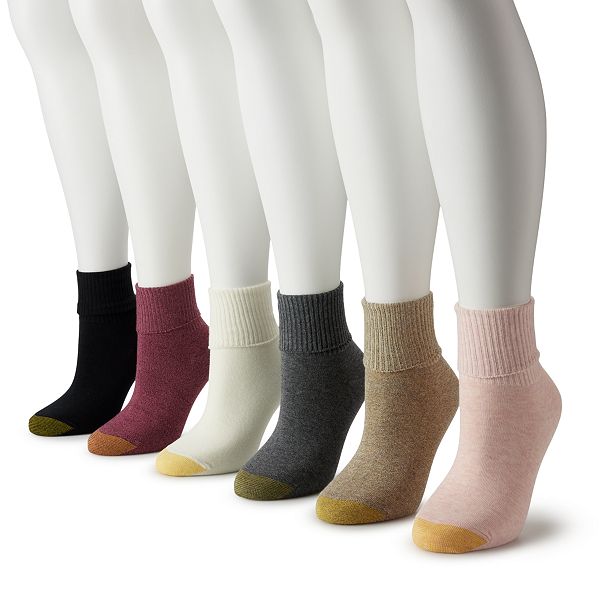 Womens Goldtoe® Turn Cuff Sock 6 Pack