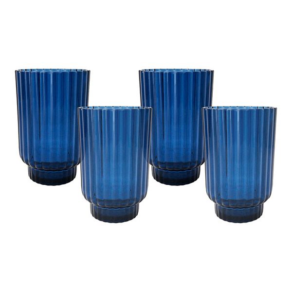 Food Network™ 4-pc. Acrylic Ribbed Wine Glass Set