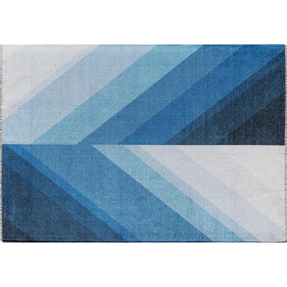 Elizabeth Sutton Soho Blue Modern Stripe Area Rug