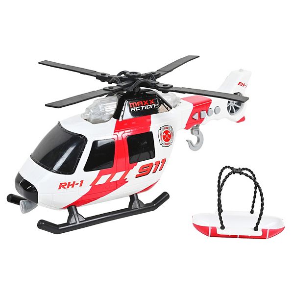 Maxx Action Large Helicopter Lights and Sounds Vehicle with Motorized ...