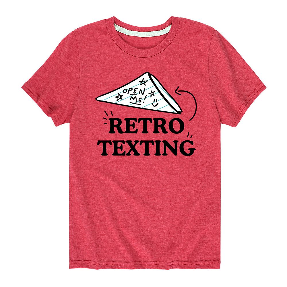 Boys 8-20 Retro Texting Note Funny Graphic Tee