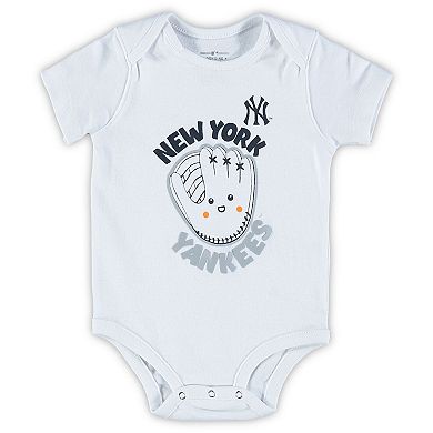 Newborn & Infant Navy/White/Heathered Gray New York Yankees 3-Pack ...