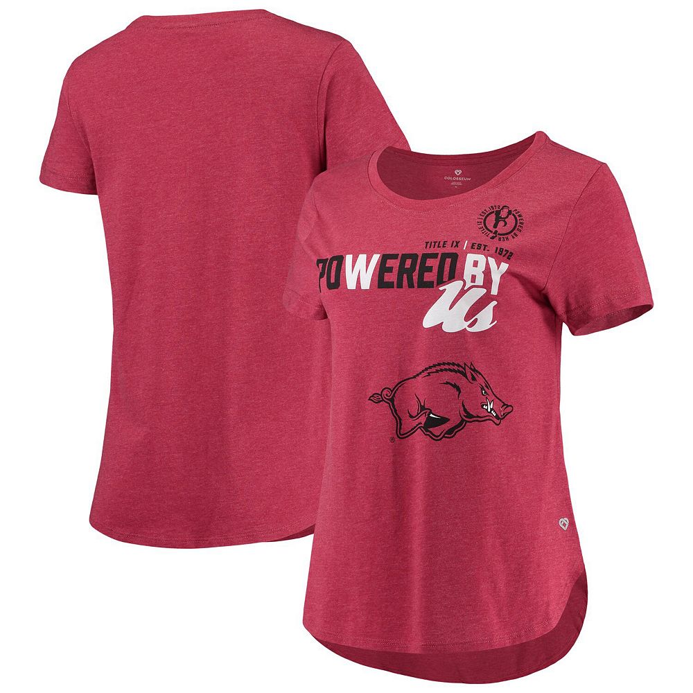 Women's Colosseum Heathered Cardinal Arkansas Razorbacks PoWered By ...