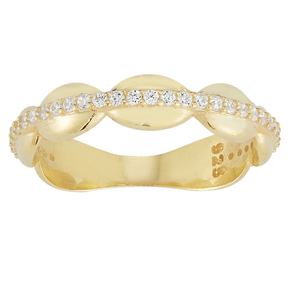 Sunkissed Sterling Cubic Zirconia Bubble Ring