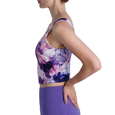Gaiam Flow Olivia Print Medium-Impact Longline Sports Bra