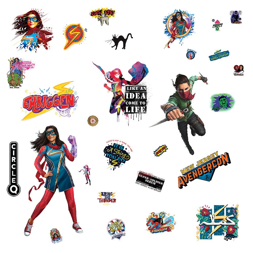 Marvel Ms Marvel Wall Decal 30-piece Set by RoomMates