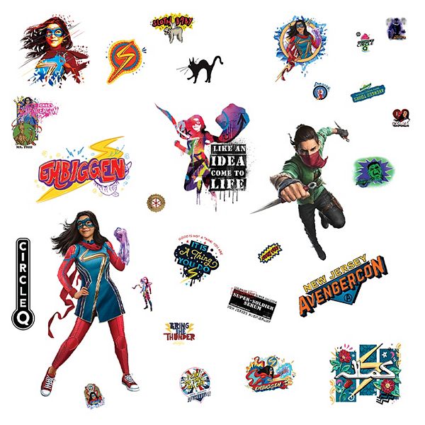 Marvel Ms Marvel Wall Decal 30-piece Set by RoomMates