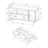Monarch Storage Drawer & Cabinet 48" TV Stand