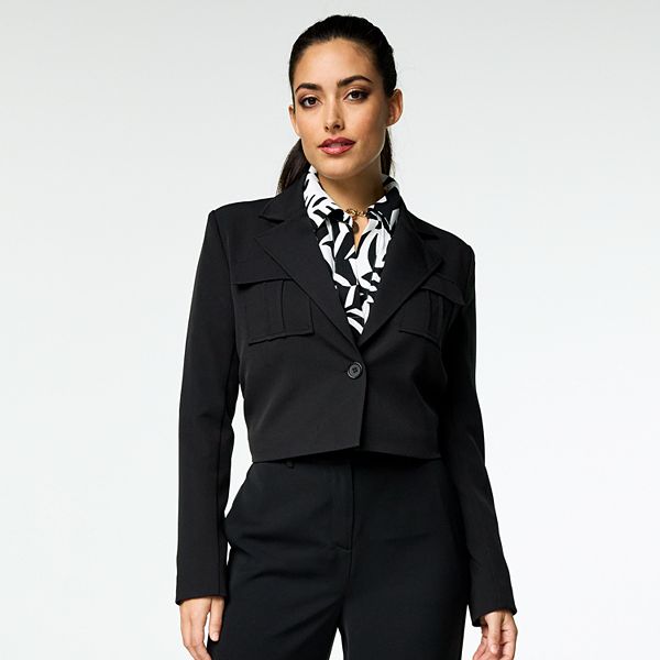 Women's INTEMPO™ Cropped Utility Twill Blazer