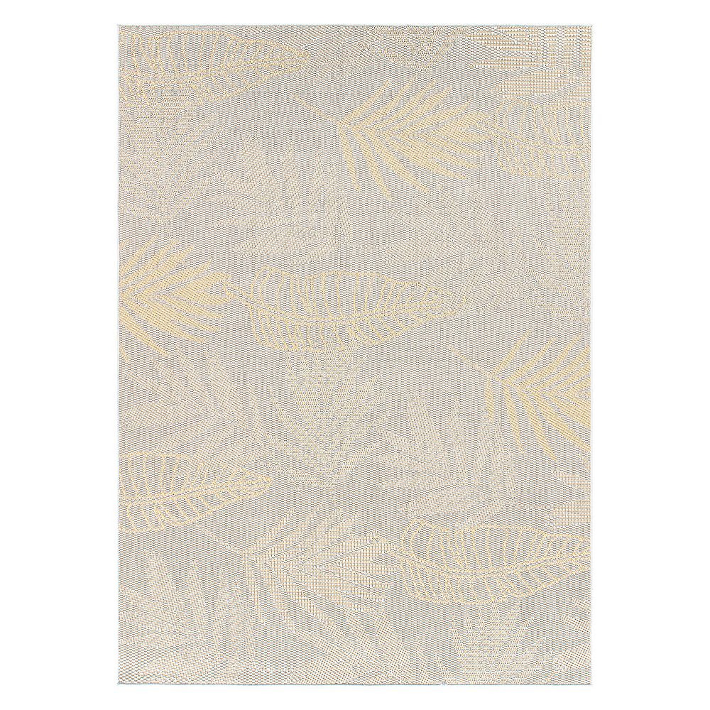 World Rug Gallery Contemporary Floral Leaves Indoor/Outdoor Waterproof ...
