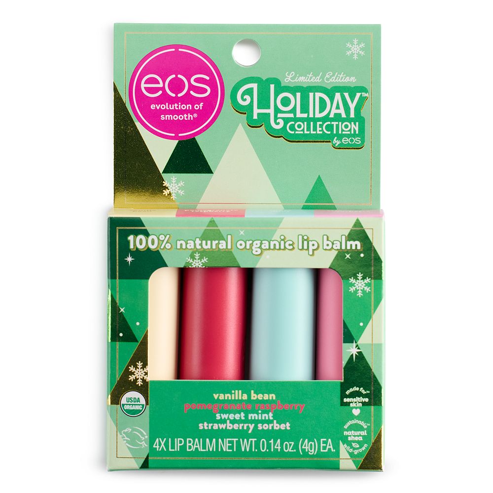 eos Holiday Vanilla Bean & Pomegranate Raspberry & Sweet Mint ...