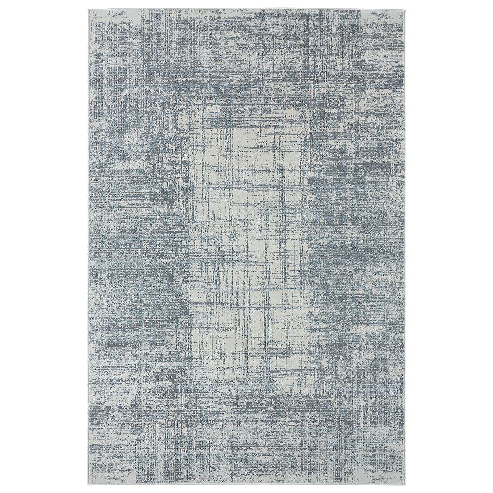Aspen Collection ASP100A Contemporary Gray Hatching Area Rug