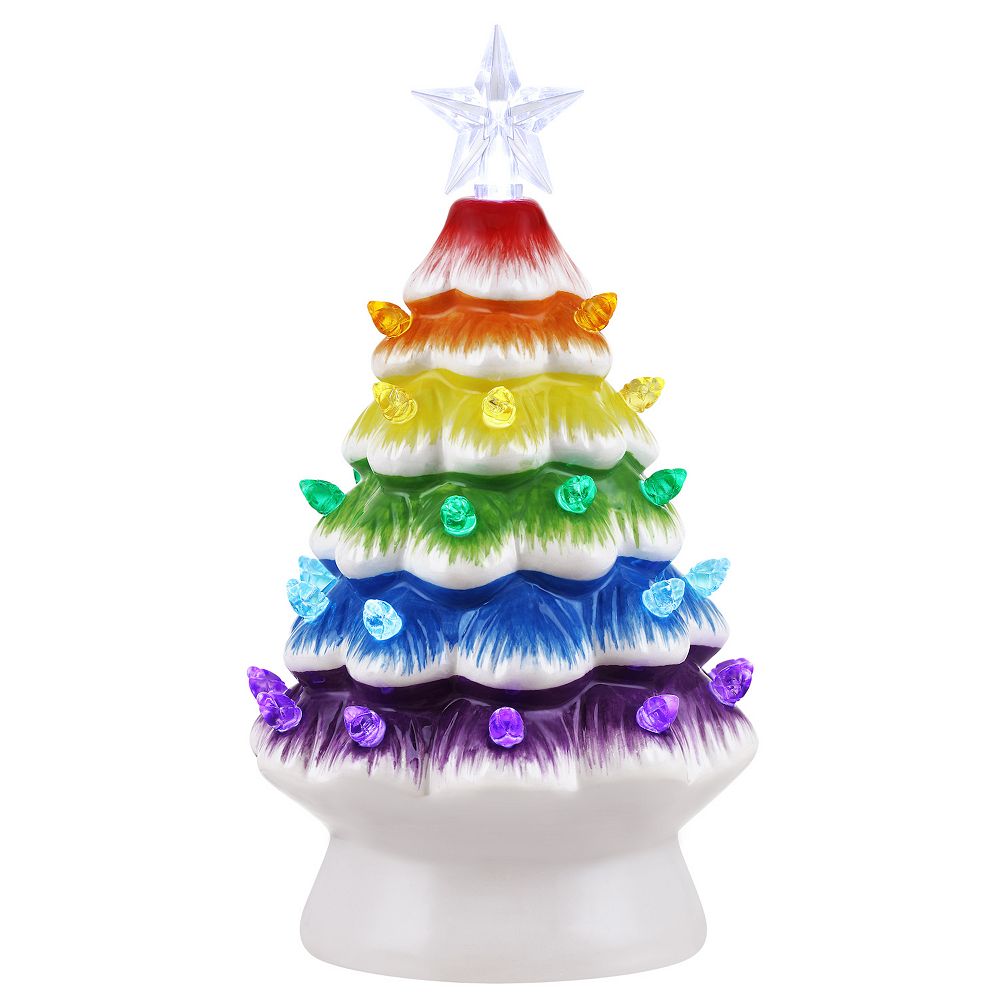 Mr Christmas Rainbow Christmas Tree Table Decor