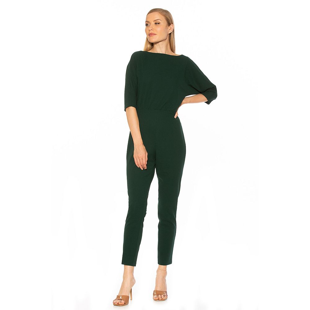 Women's ALEXIA ADMOR Larson Cropped Boatneck Jumpsuit