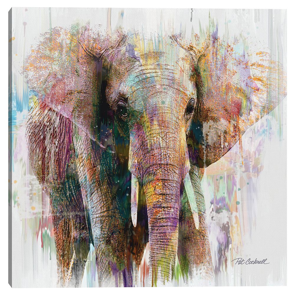 Masterpiece Elephant Portrait Canvas Wall Art