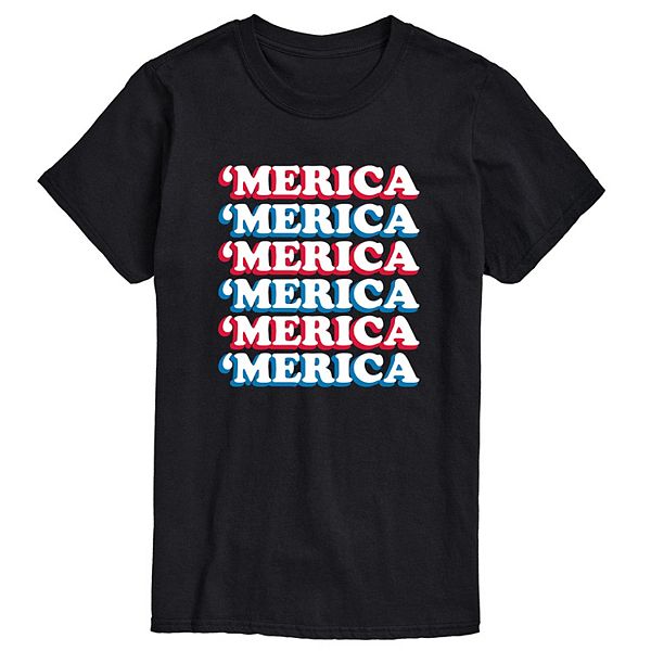 Big & Tall Merica Stacked Tee